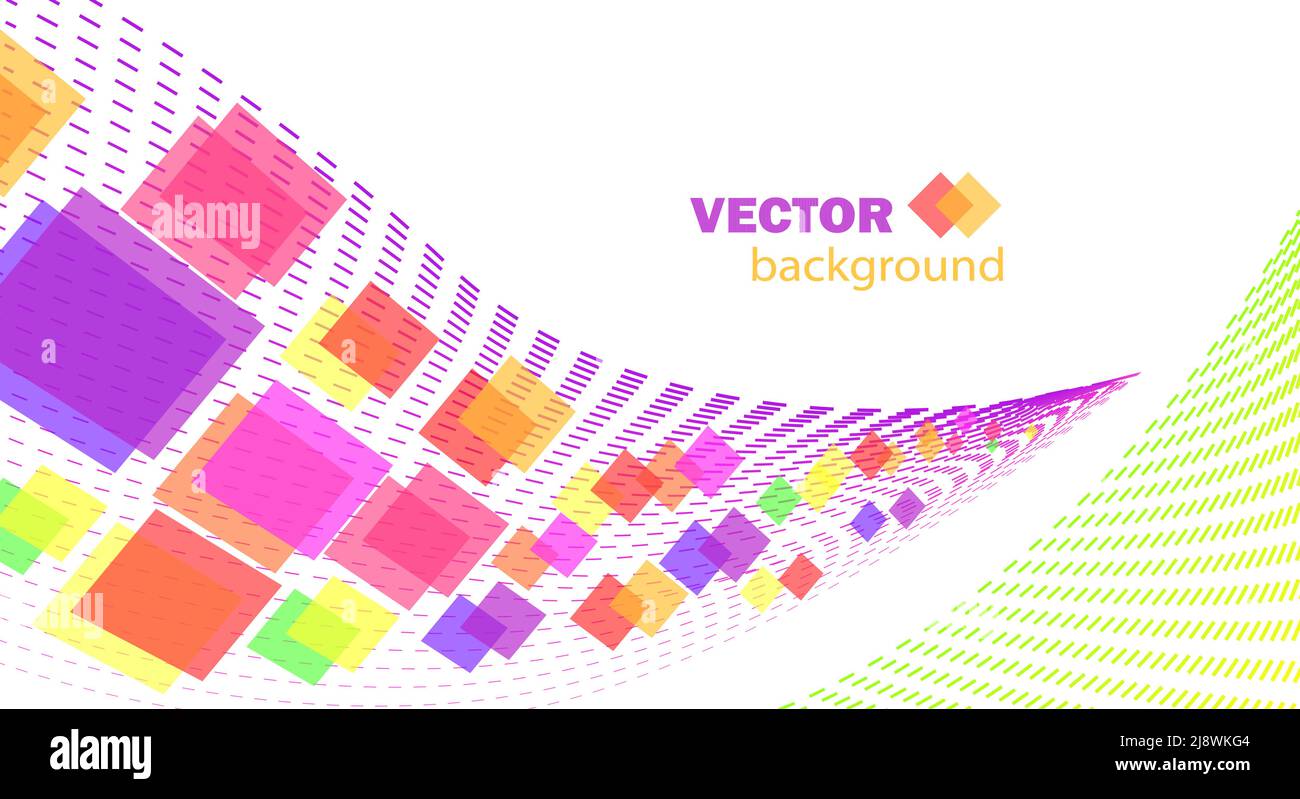 Background with multi-colored elements of geometric shape. Vector Stock ...