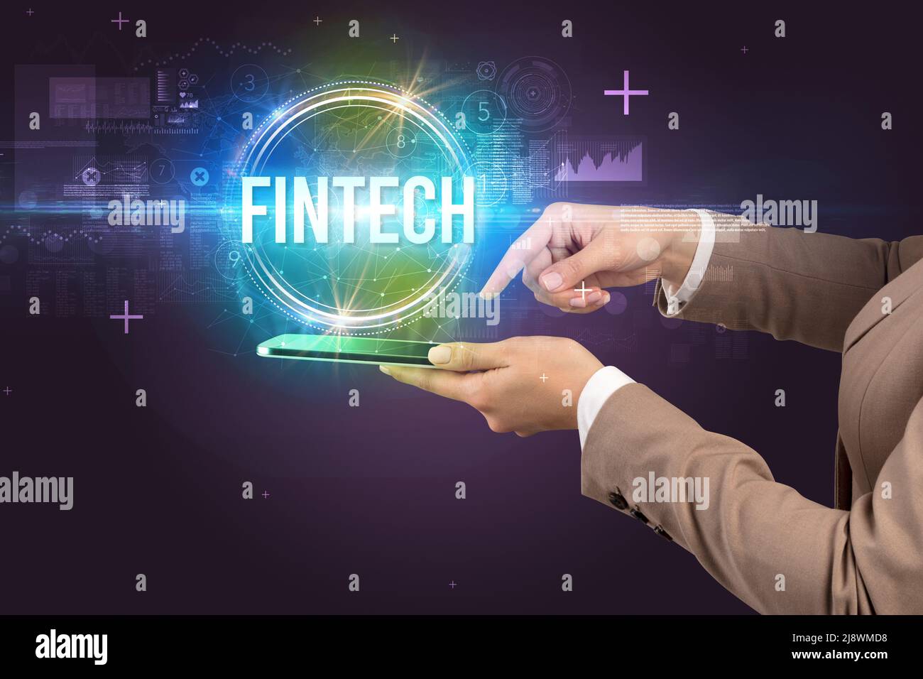 Close-up of a touchscreen, new tech concept Stock Photo - Alamy