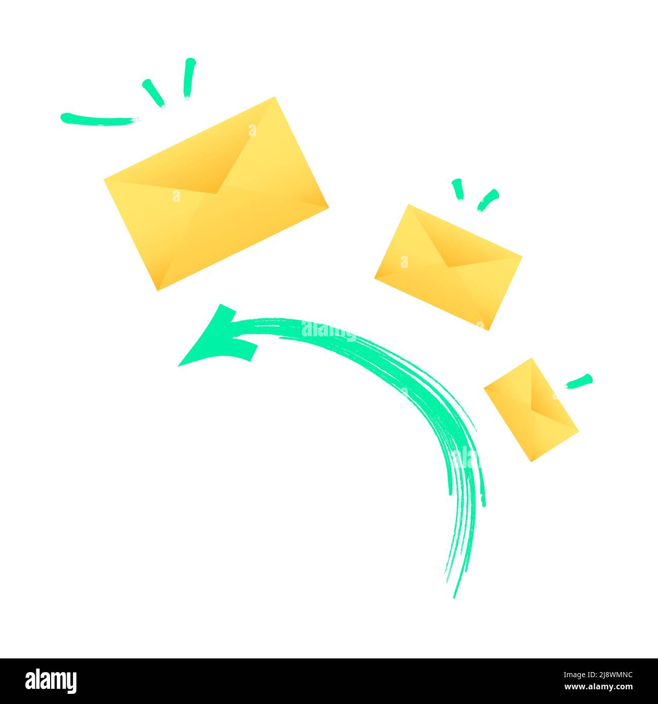 Vector image. Icon. A new message. Notification Stock Vector Image ...