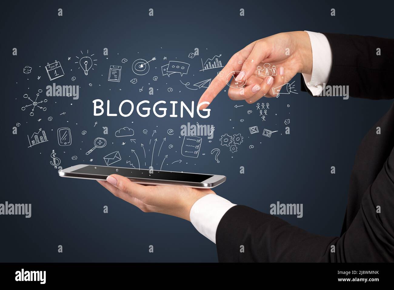 Close-up of a touchscreen, social media concept Stock Photo - Alamy