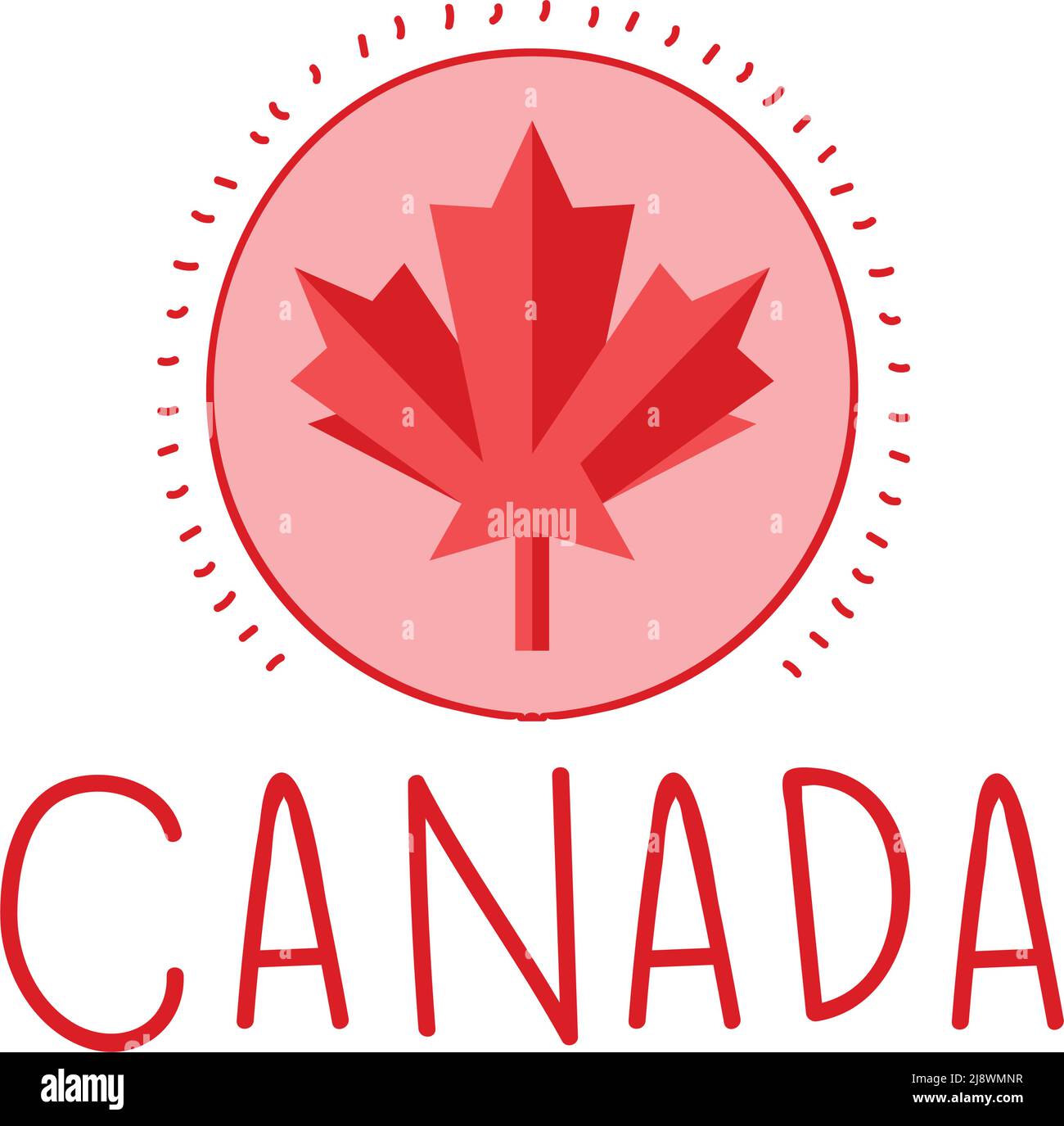 canada lettering with a maple leaf Stock Vector Image & Art - Alamy