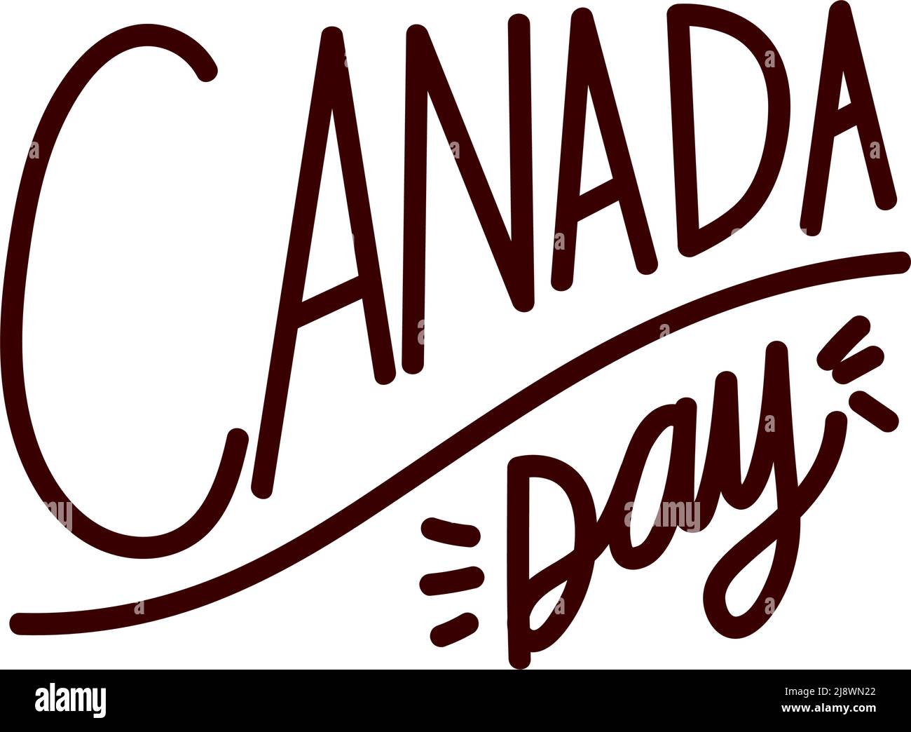 canada day lettering Stock Vector Image & Art - Alamy