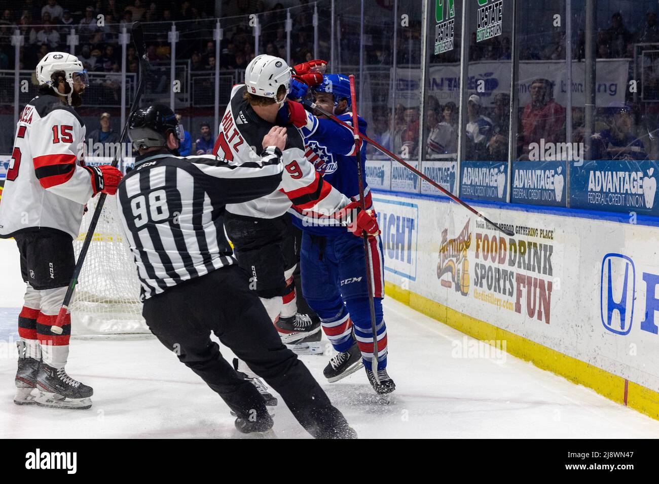 May 17, 2022: Rochester Americans defenseman Jimmy Schuldt (4) and ...