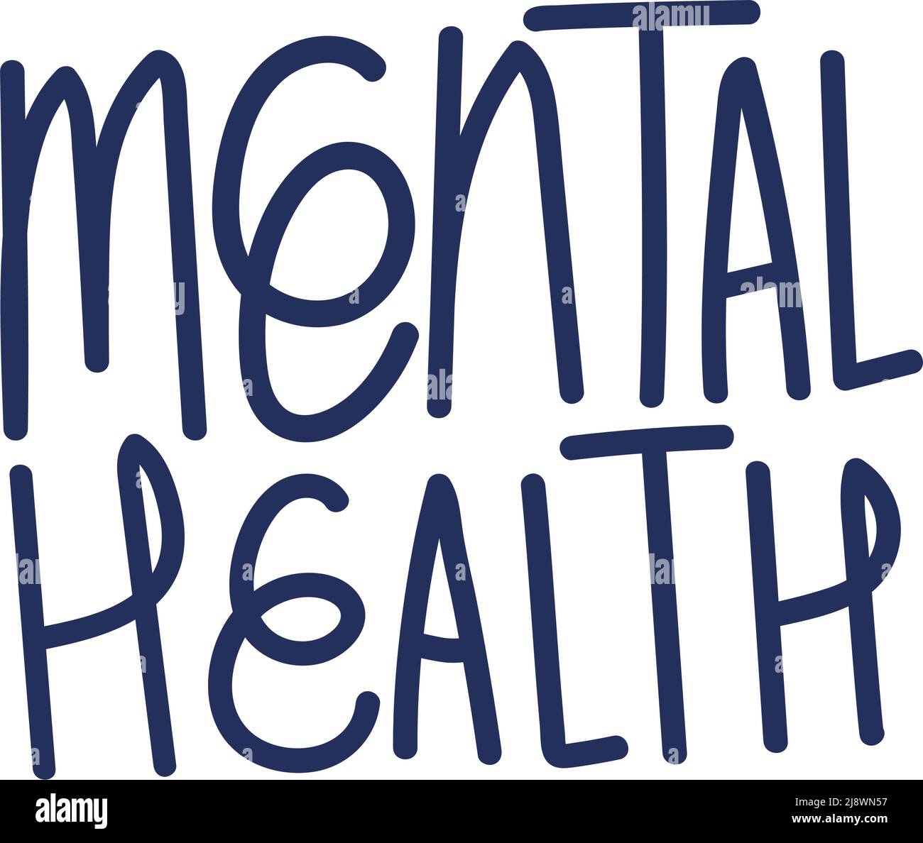 lettering of mental health Stock Vector Image & Art - Alamy