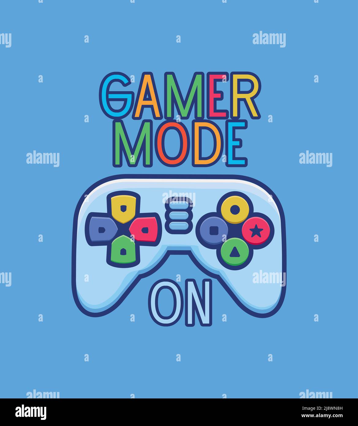 gamer mode poster Stock Vector Image & Art - Alamy