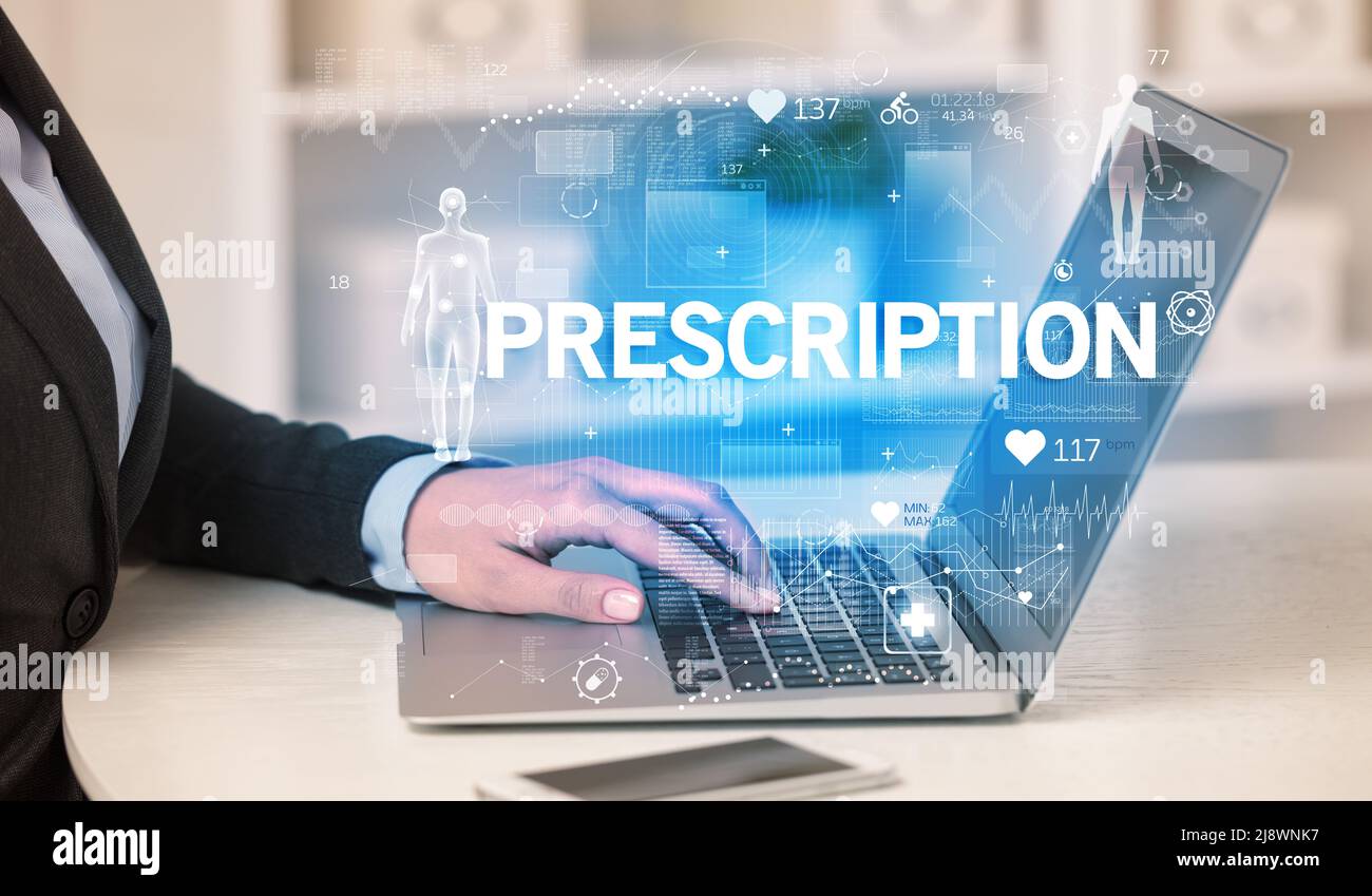 Doctor working a health check Stock Photo - Alamy