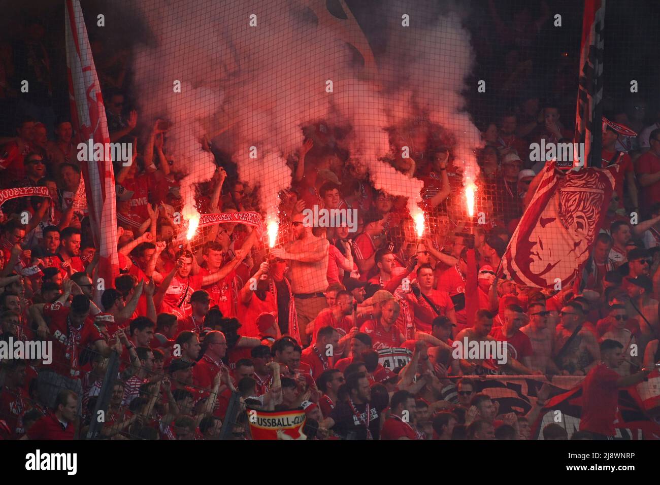 Stuttgart, Deutschland. 14th May, 2022. Pyrotechnics, fireworks, fire ...