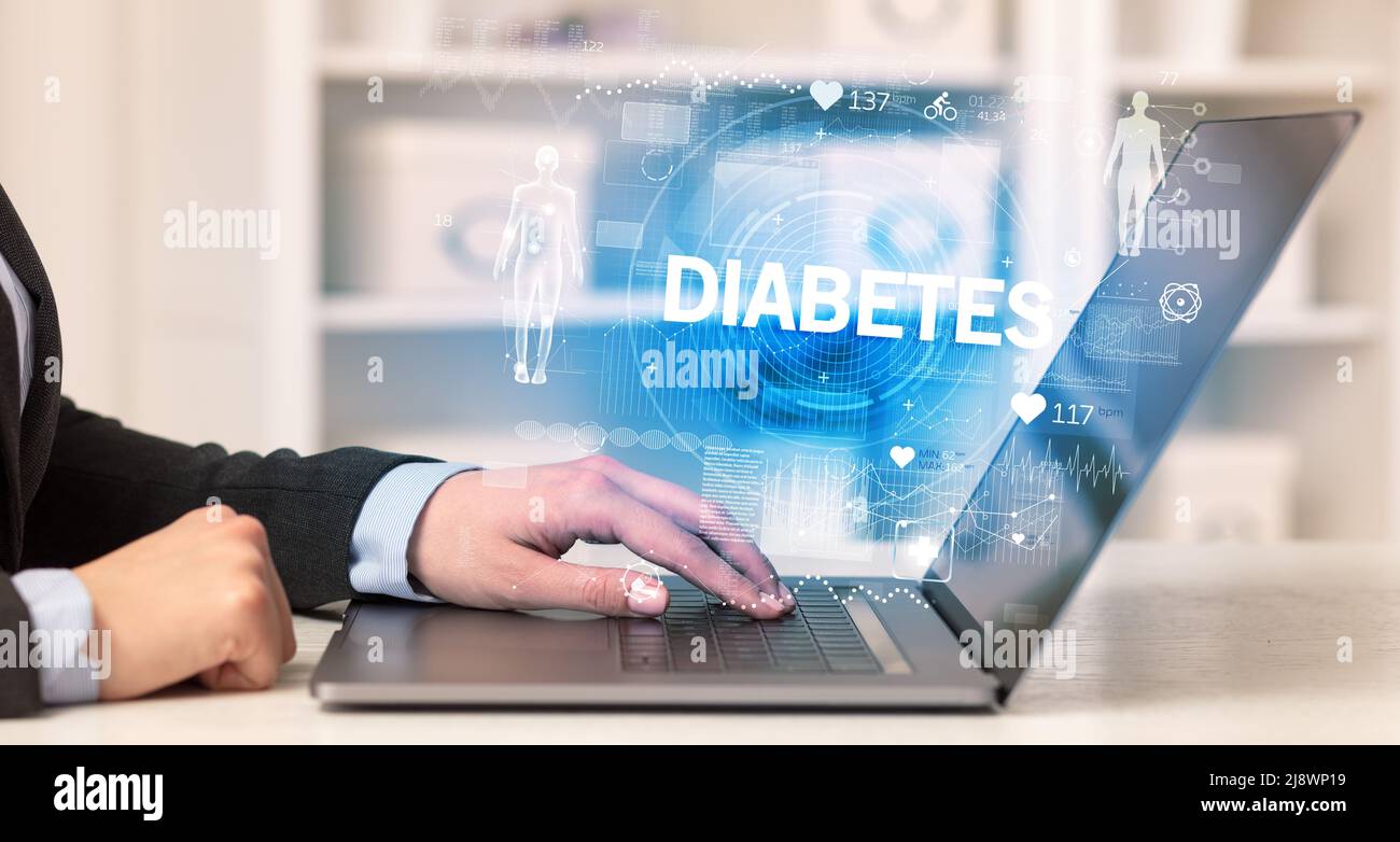 Doctor working a health check Stock Photo - Alamy