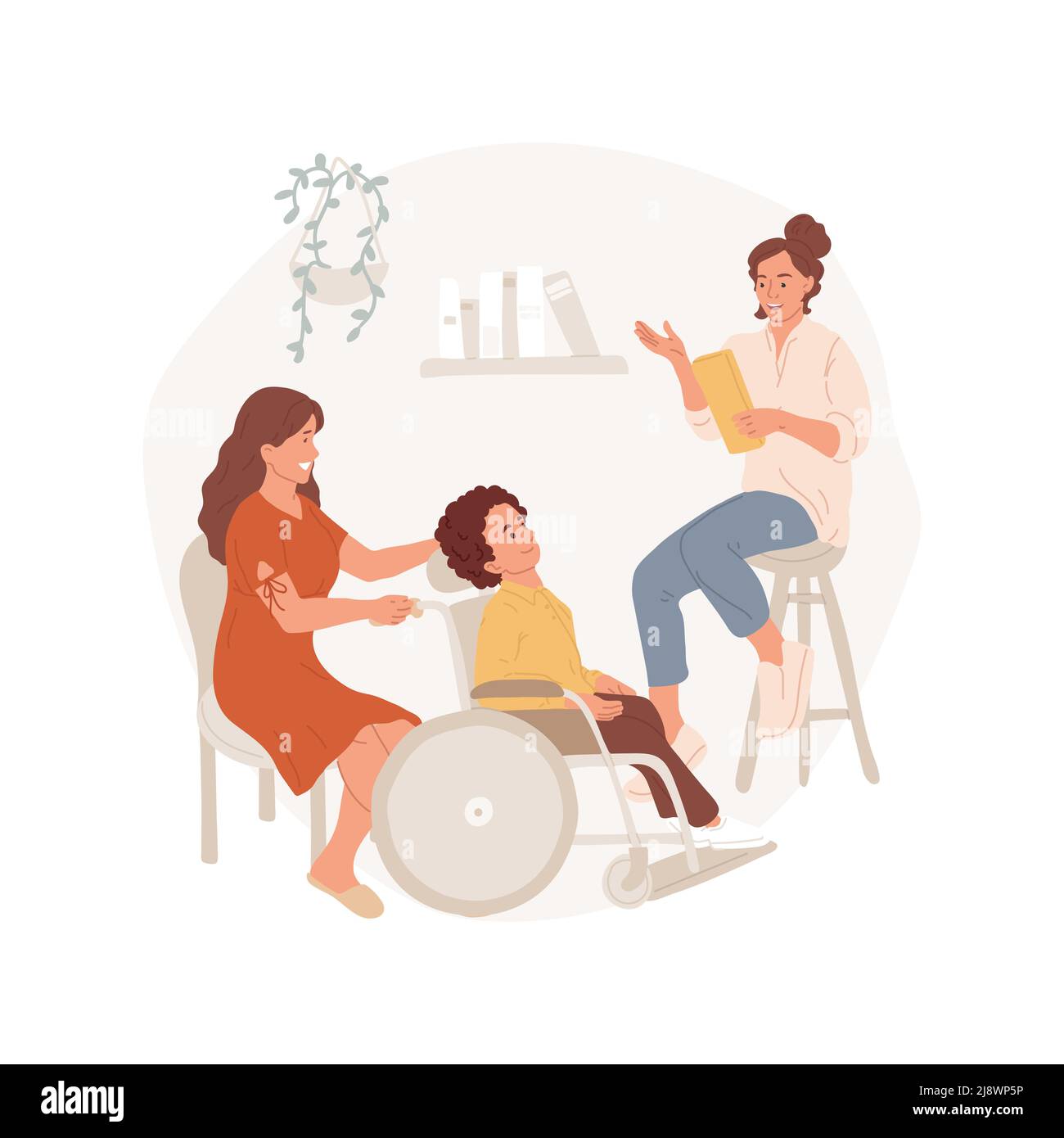 Educational specialist service isolated cartoon vector illustration ...