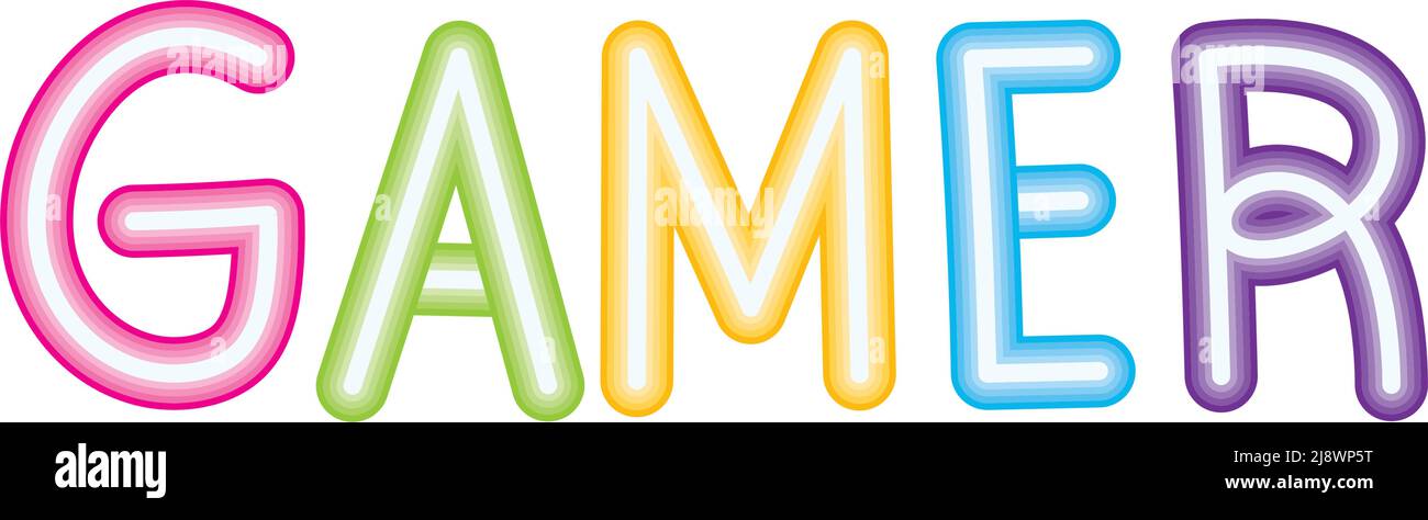 neon gamer sign Stock Vector Image & Art - Alamy