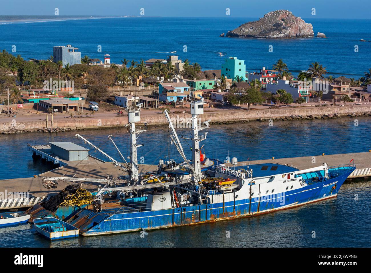 Tuna fishing boat, Stone Island, Port of Mazatlan, Sinaloa, Mexico ...