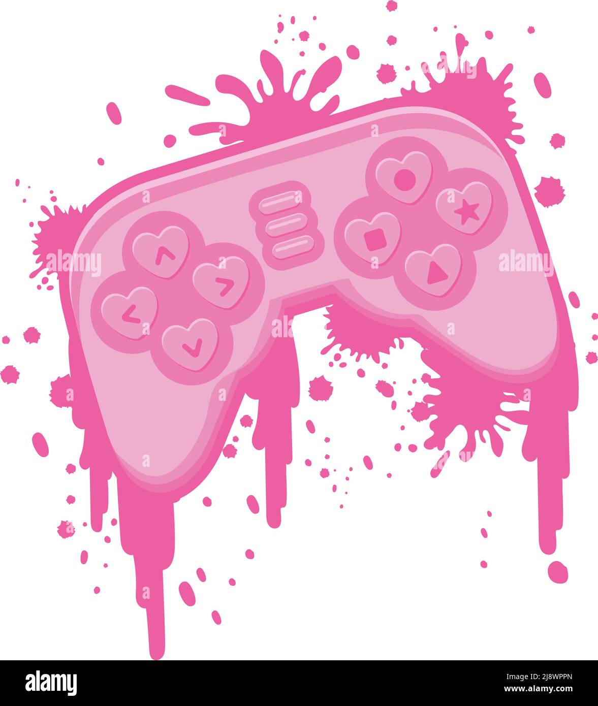 pink video game control Stock Vector Image & Art - Alamy