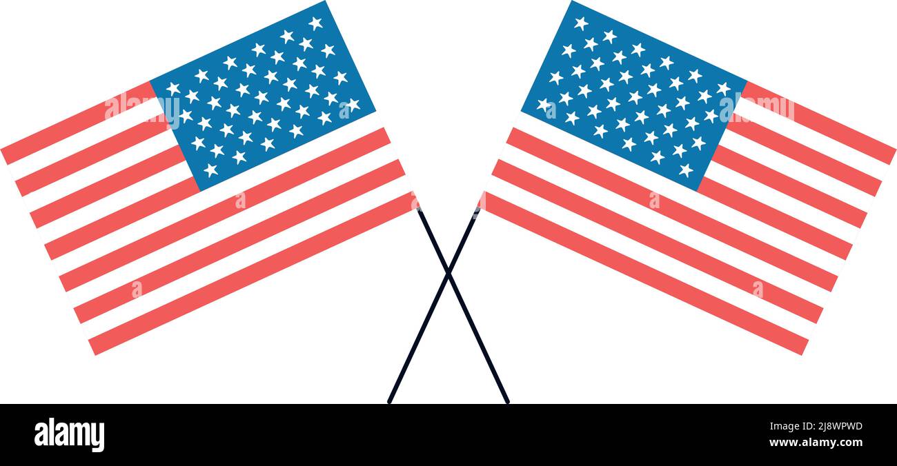 two usa flags Stock Vector Image & Art - Alamy