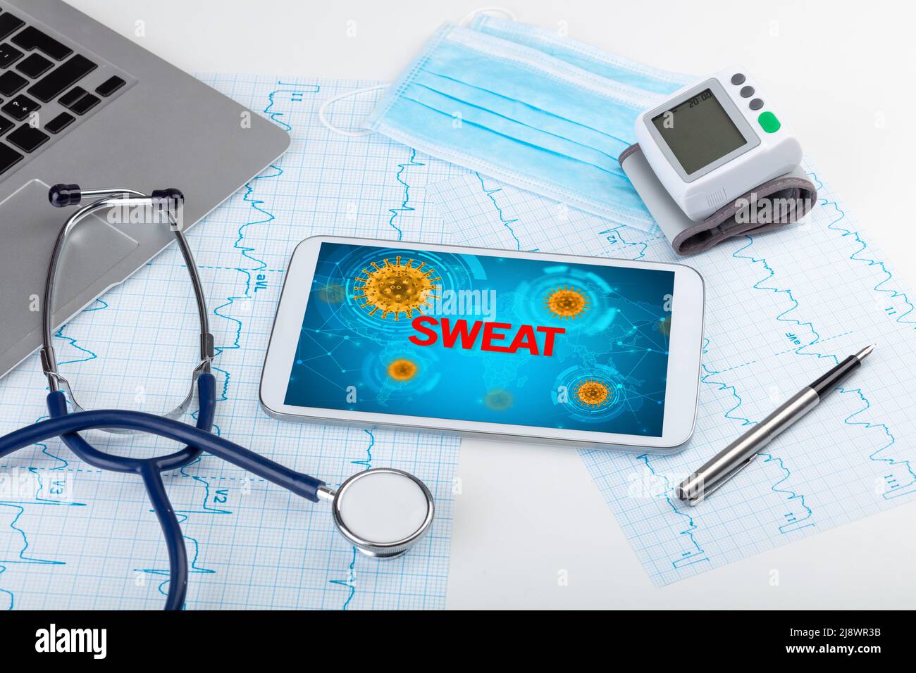 Close-up view of a tablet pc with inscription Stock Photo - Alamy