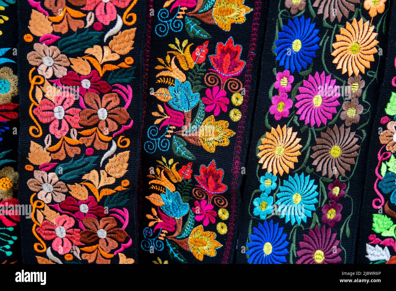 Ecuador, Quito. Otavalo market. Traditional Ecuadorian textiles ...