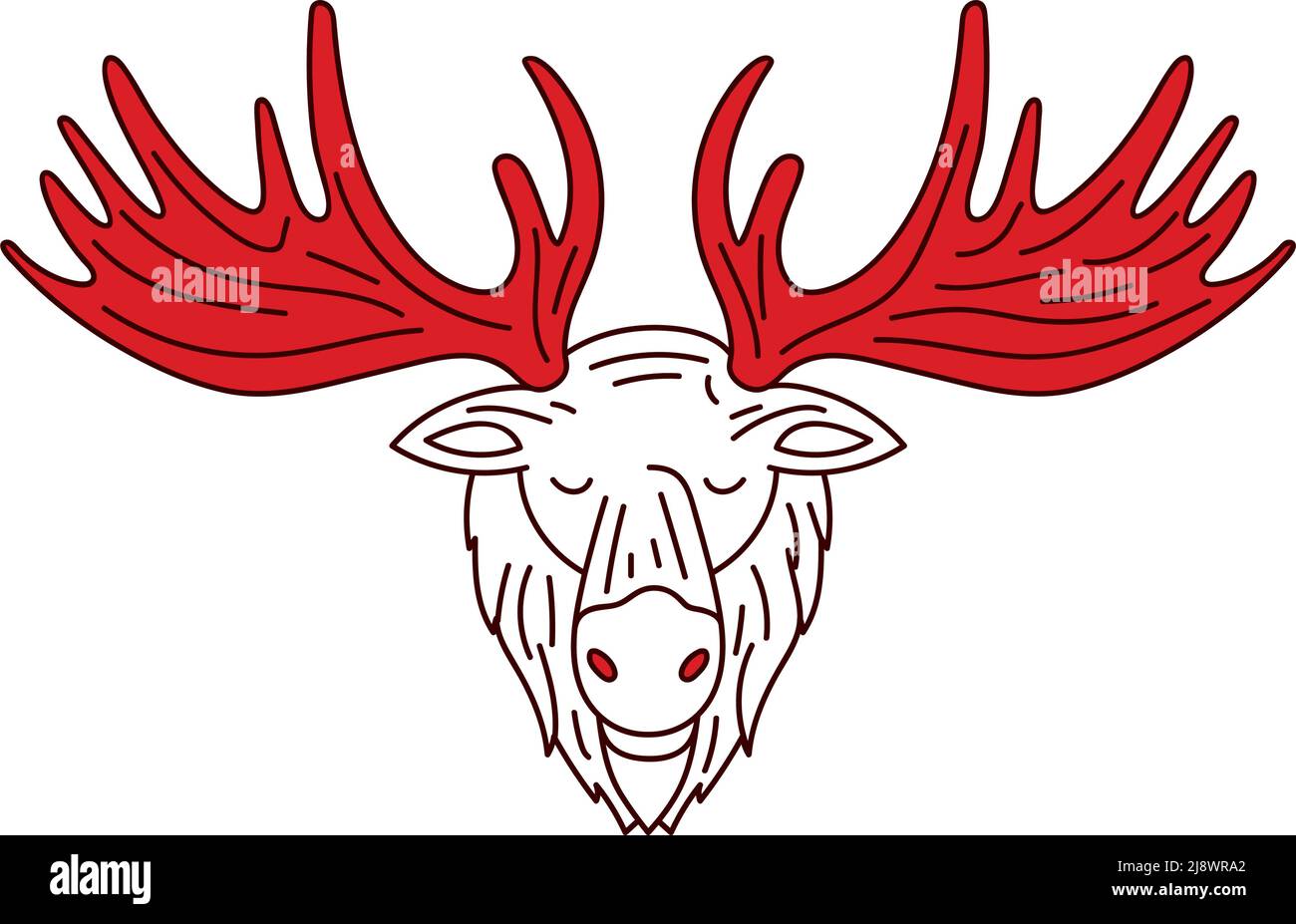 moose head design Stock Vector Image & Art - Alamy