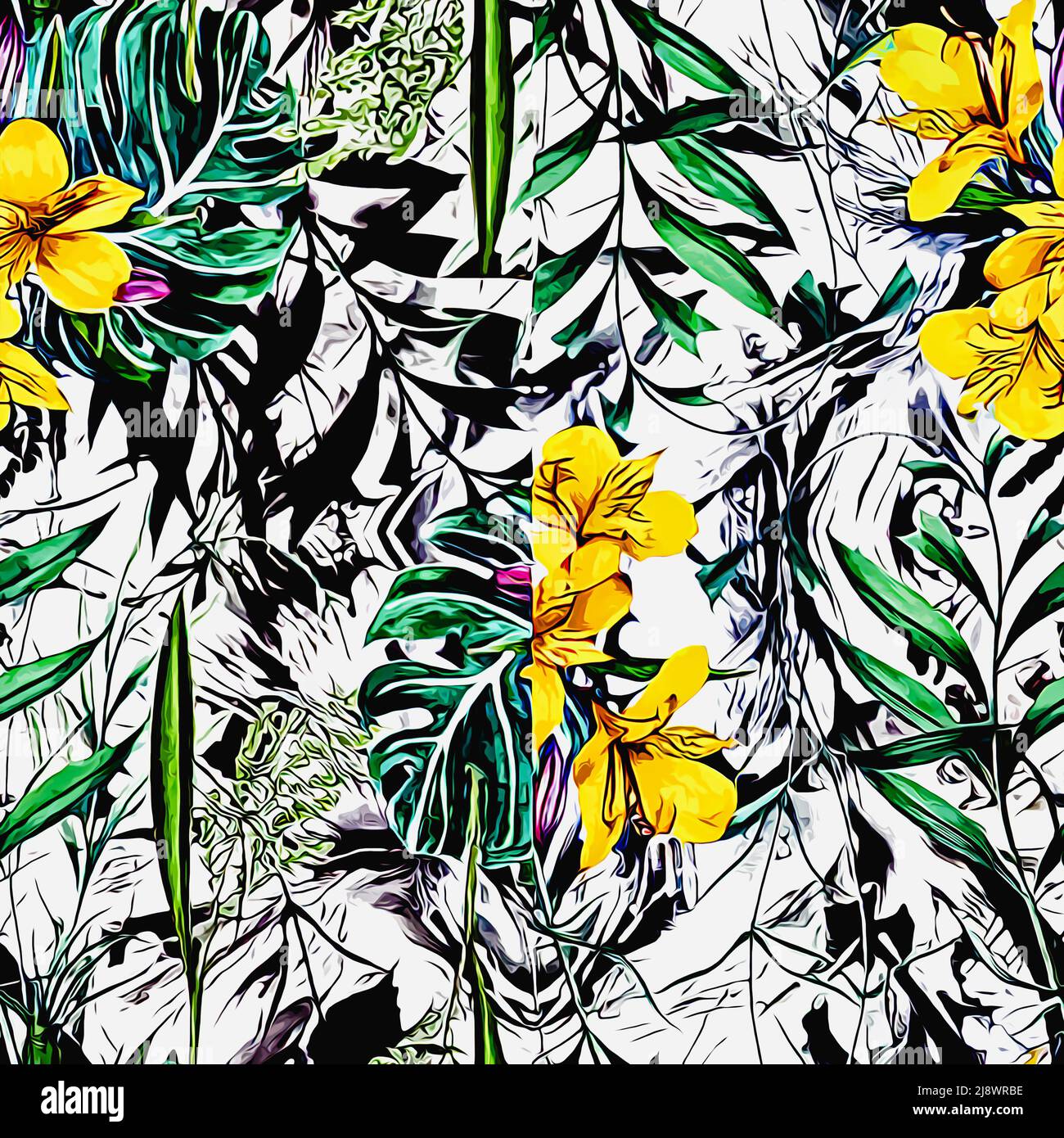 Textile and wallpaper patterns. A printable digital illustration work ...