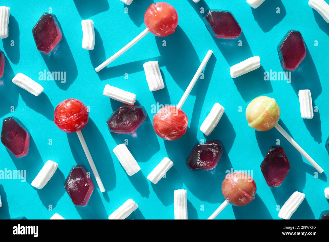 Colorful composition of sweets for every taste: appetizing lollipops ...