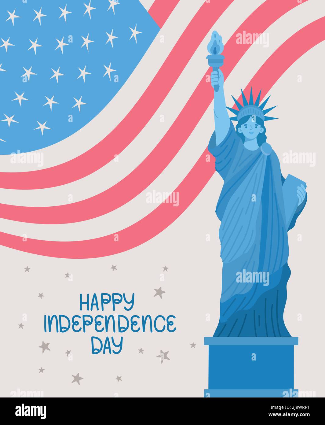 independence day with liberty statue Stock Vector Image & Art - Alamy