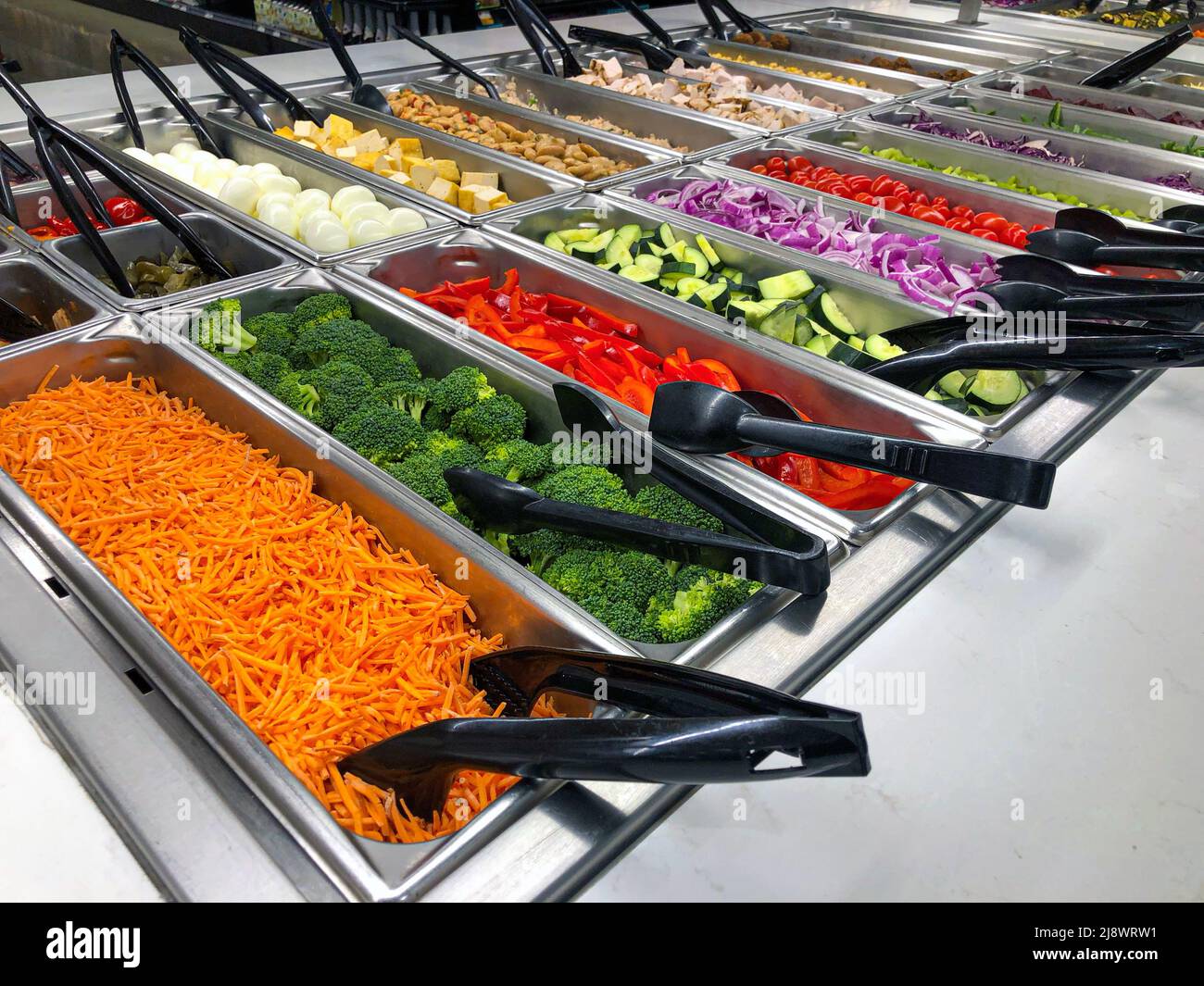 Self service food and salad restaurant Stock Photo - Alamy