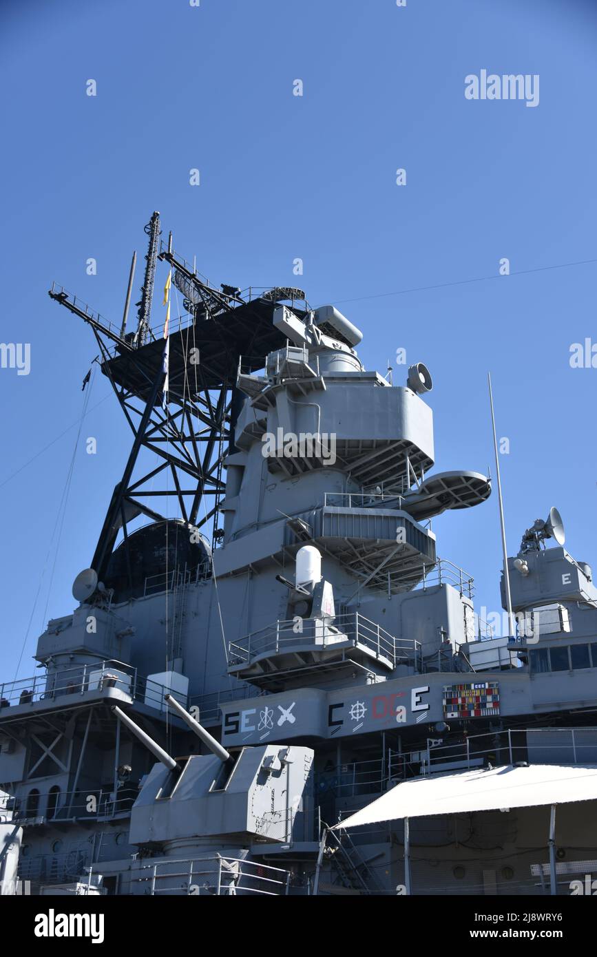 San Pedro, CA. USA. 2/28/2022. U.S.S. Iowa BB-61. U.S. Iowa BB-61 ...