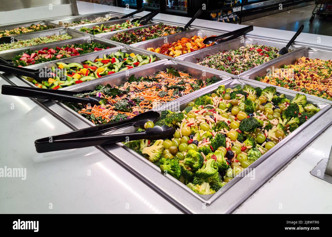 Self service food and salad restaurant Stock Photo - Alamy