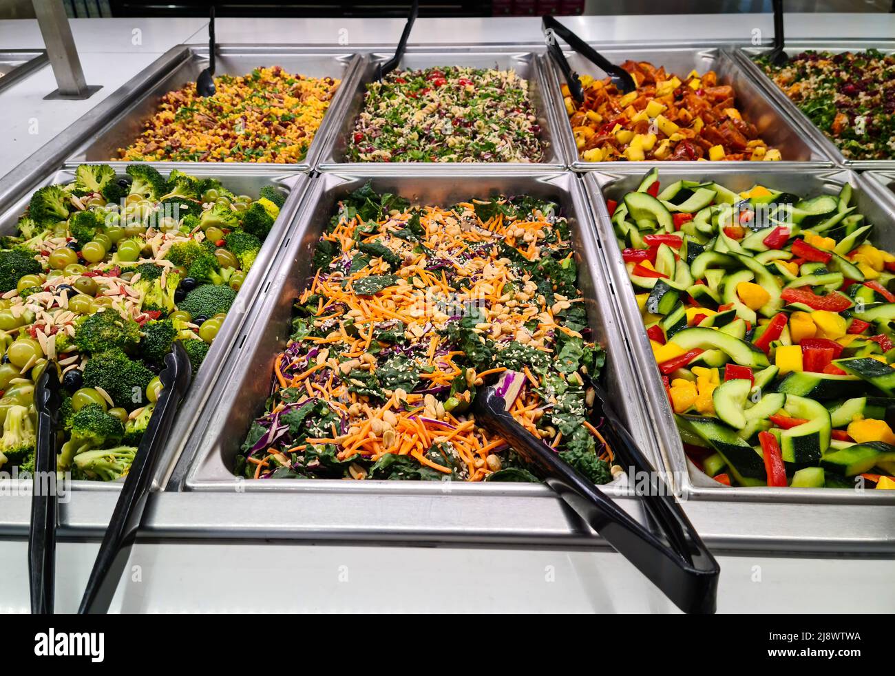 Self service food and salad restaurant Stock Photo - Alamy