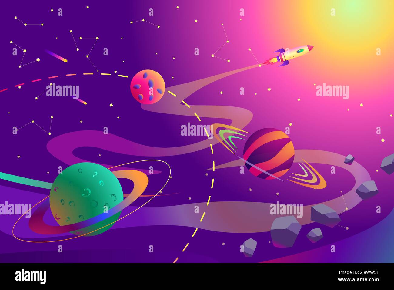 Rocket orbits hi-res stock photography and images - Alamy