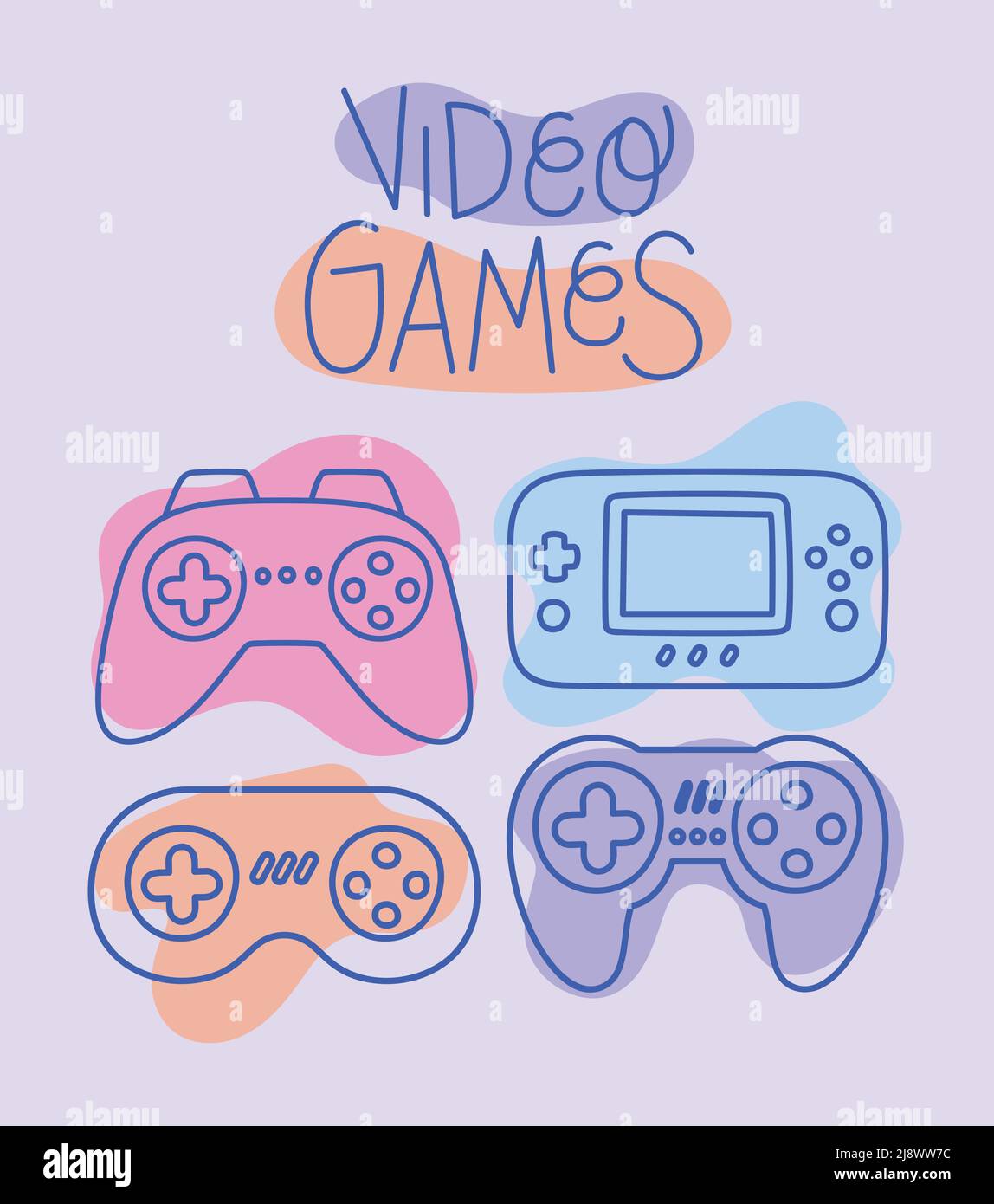 Video games controllers Stock Vector Images - Alamy