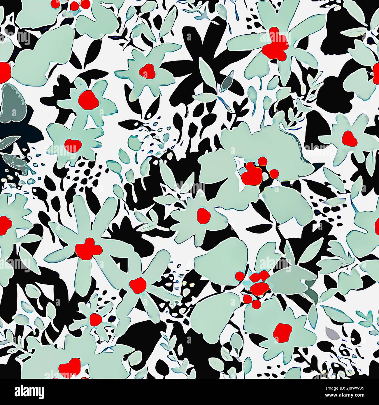 Textile and wallpaper patterns. A printable digital illustration work ...