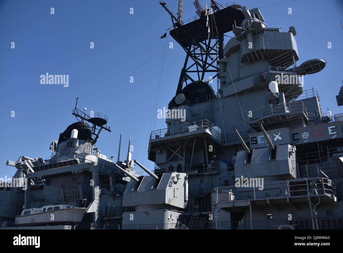 San Pedro, CA. USA. 2/28/2022. U.S.S. Iowa BB-61. U.S. Iowa BB-61 ...