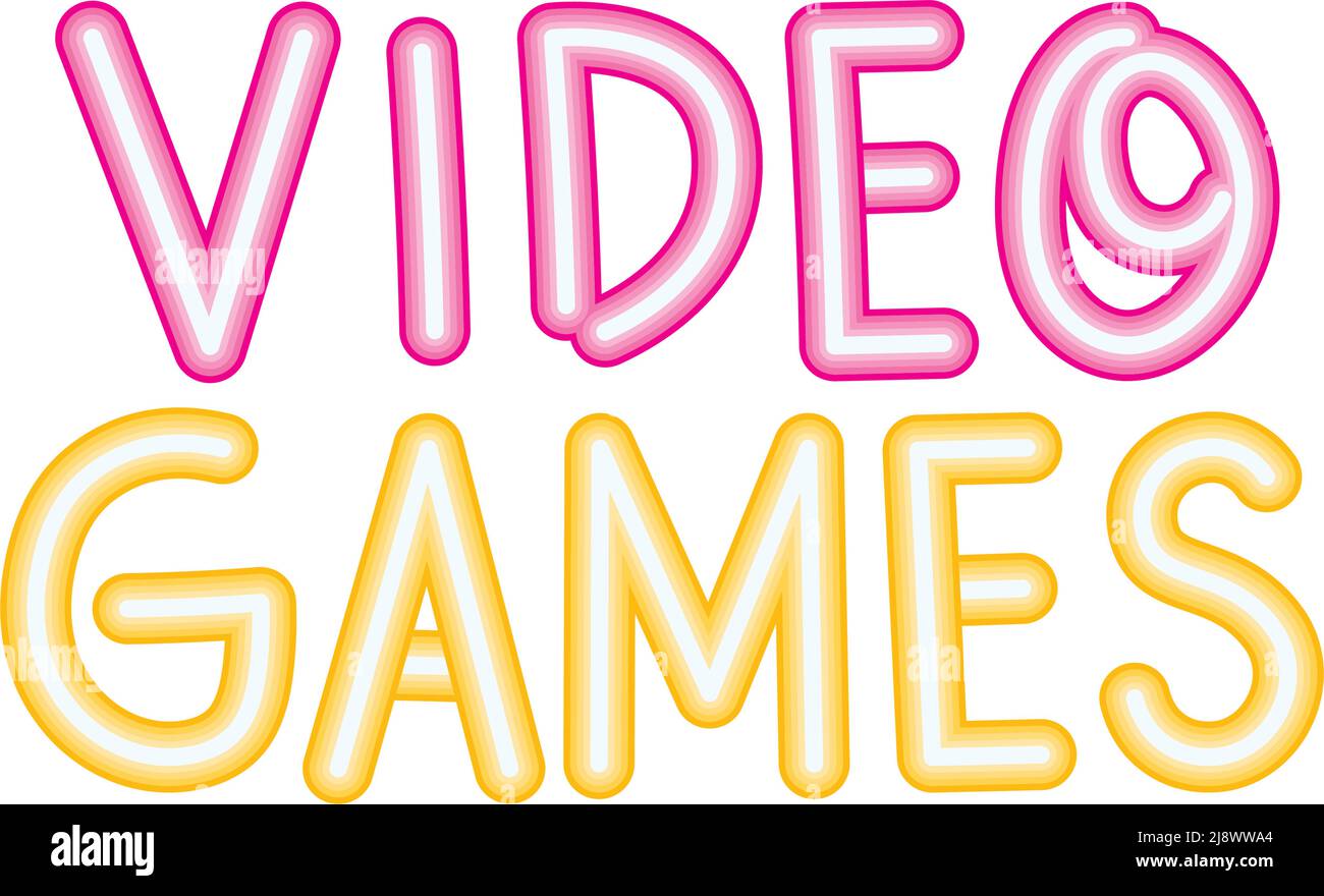 neon video games sign Stock Vector Image & Art - Alamy