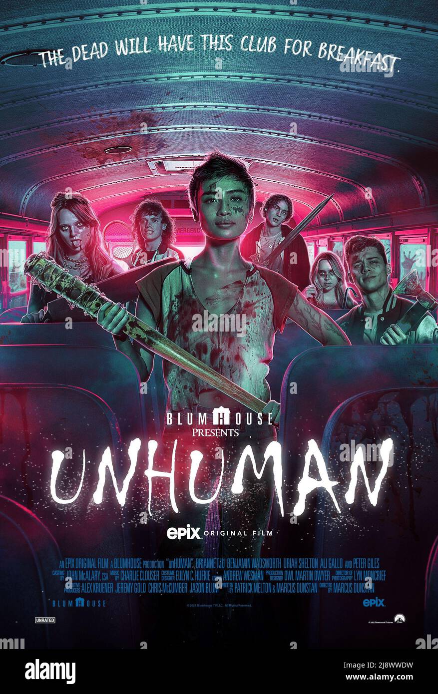 UNHUMAN, poster, from left: Ali Gallo, Drew Scheid, Brianne Tju ...
