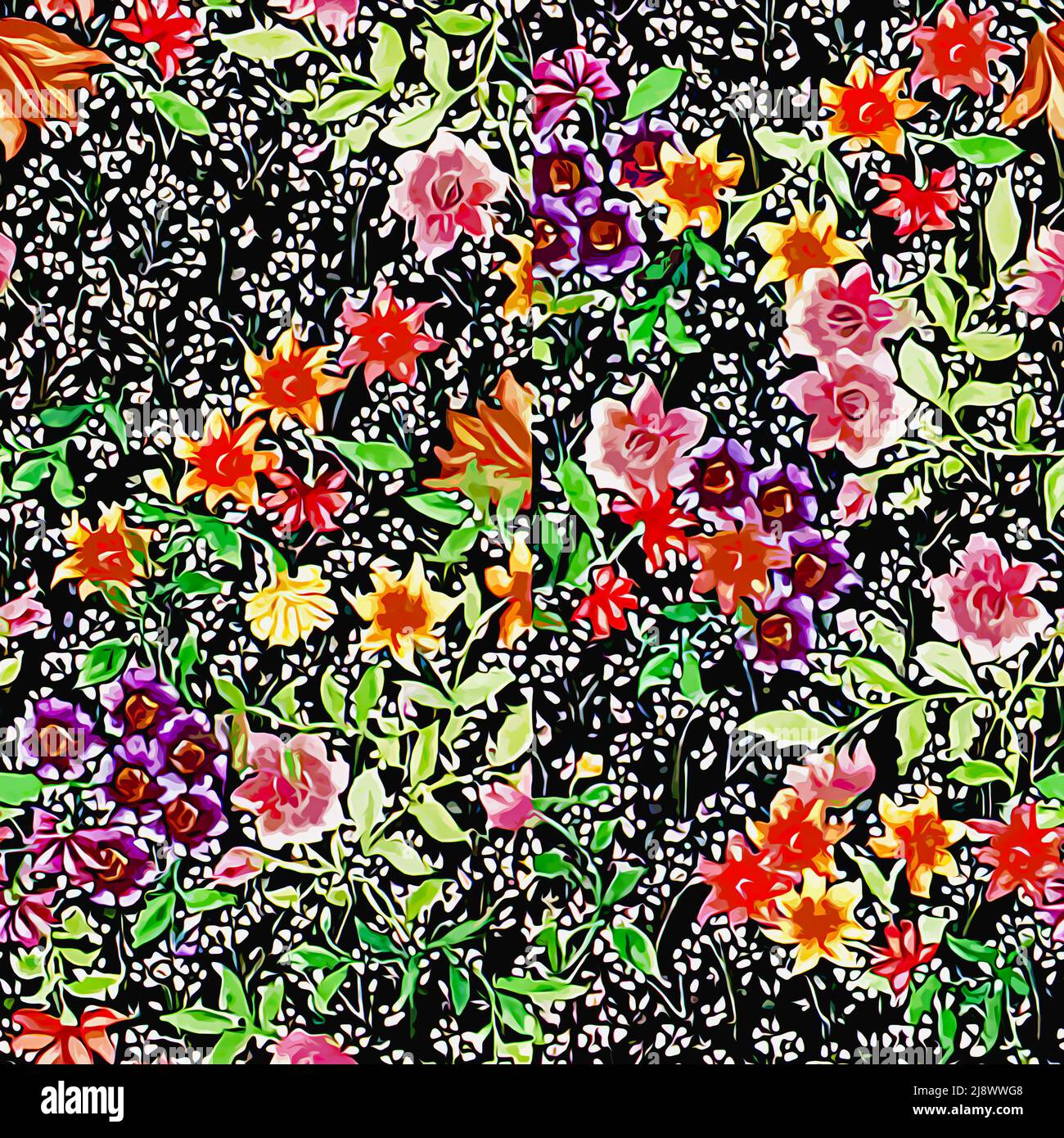 Textile and wallpaper patterns. A printable digital illustration work ...