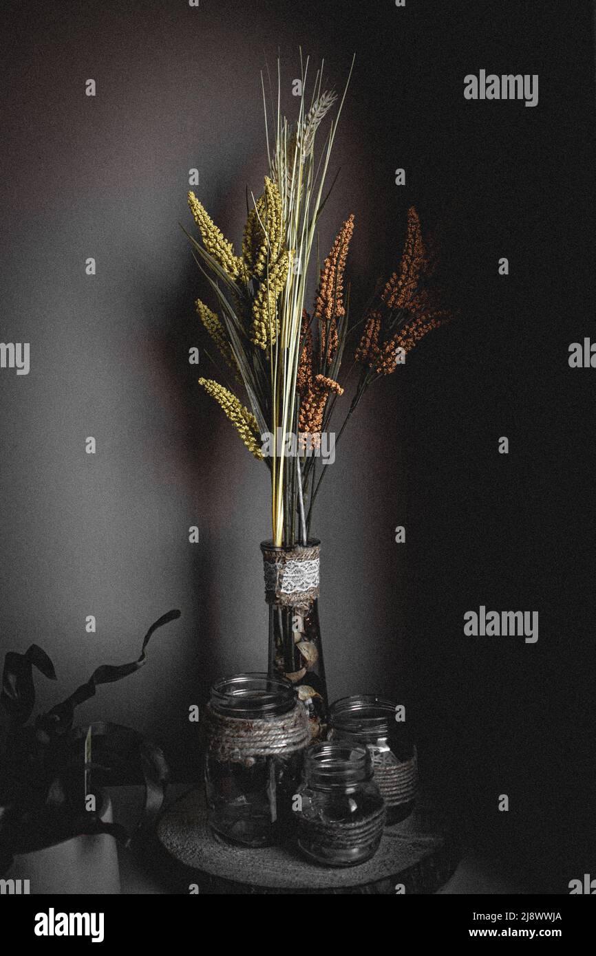 Portrait of artificial Millet grain flower Stock Photo - Alamy