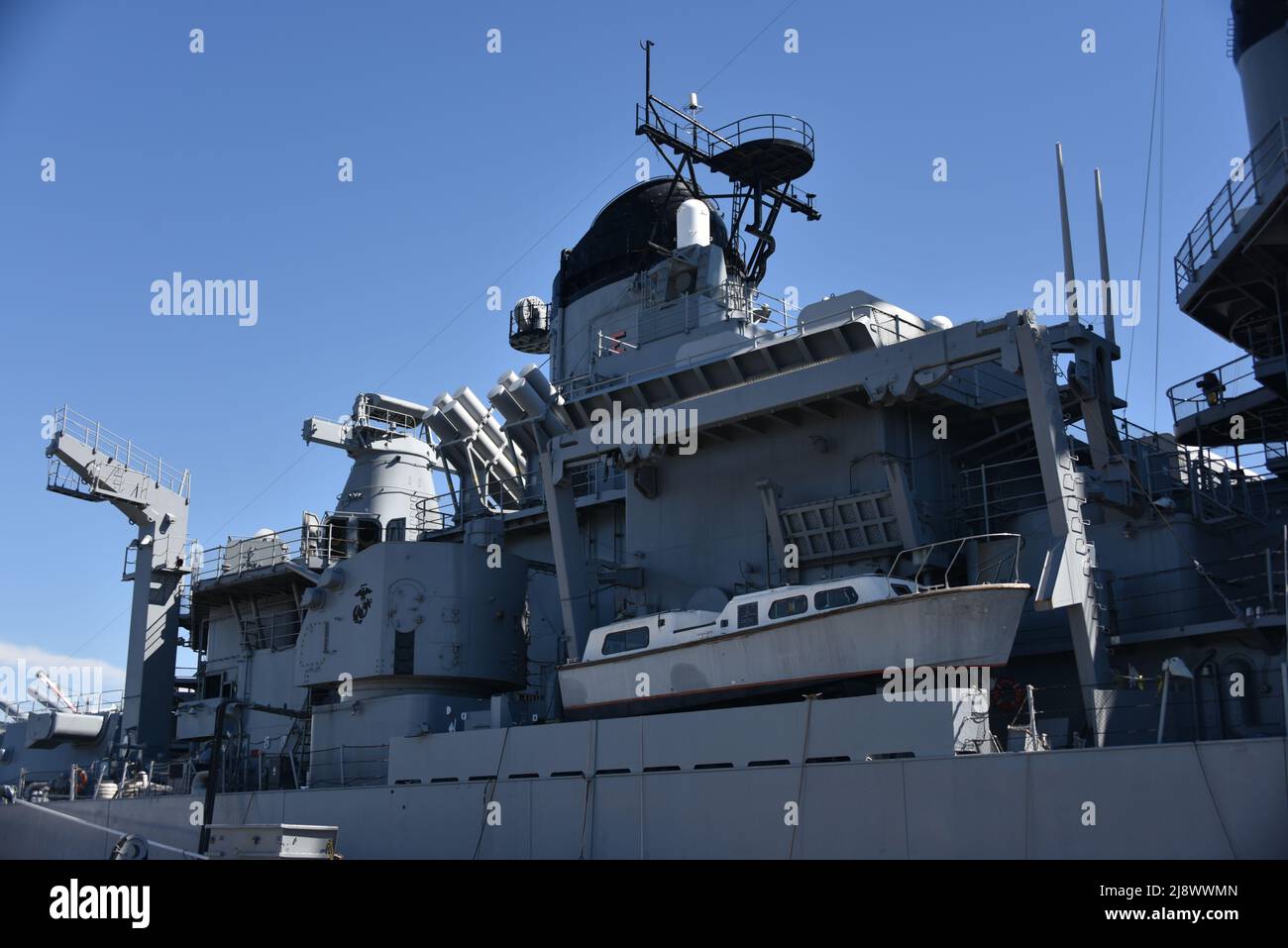 San Pedro, CA. USA. 2/28/2022. U.S.S. Iowa BB-61. U.S. Iowa BB-61 ...