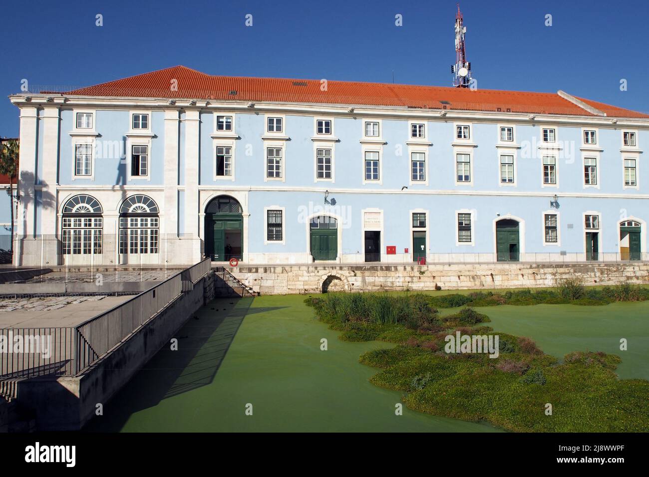 Classical buildings and remains of the docks in Sao Nicolau waterfront ...