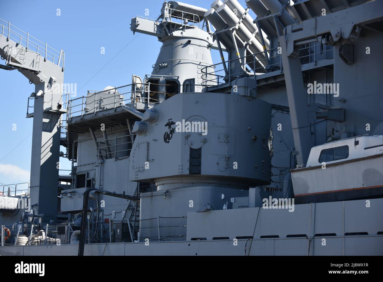 San Pedro, CA. USA. 2/28/2022. U.S.S. Iowa BB-61. U.S. Iowa BB-61 ...
