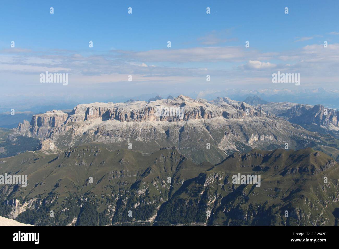 The view of Mountain landscape. Sella Group mountains in Dolomites ...