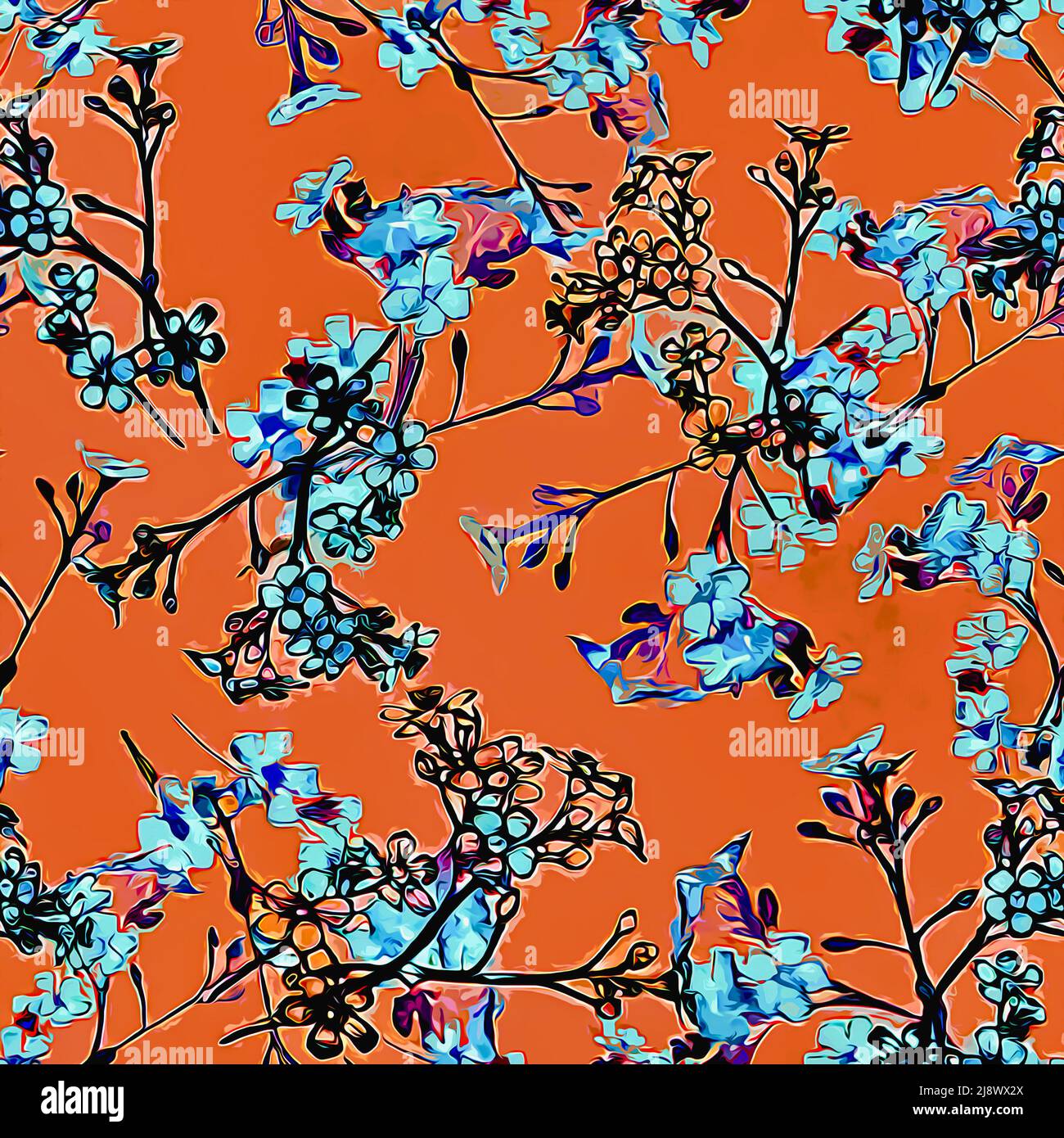 Textile and wallpaper patterns. A printable digital illustration work ...