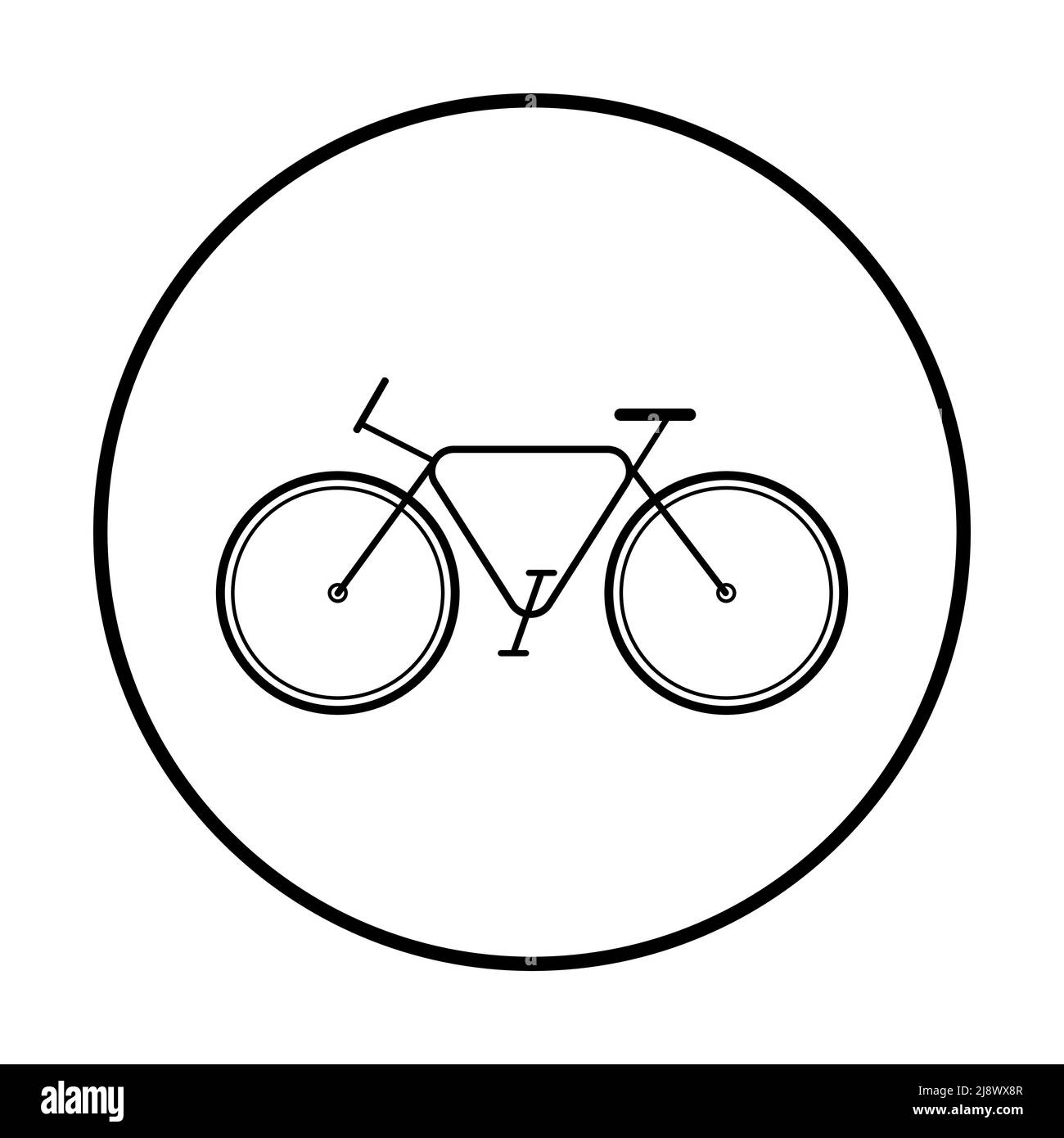 Bicycle sign on a white background. Vector graphics Stock Vector Image ...