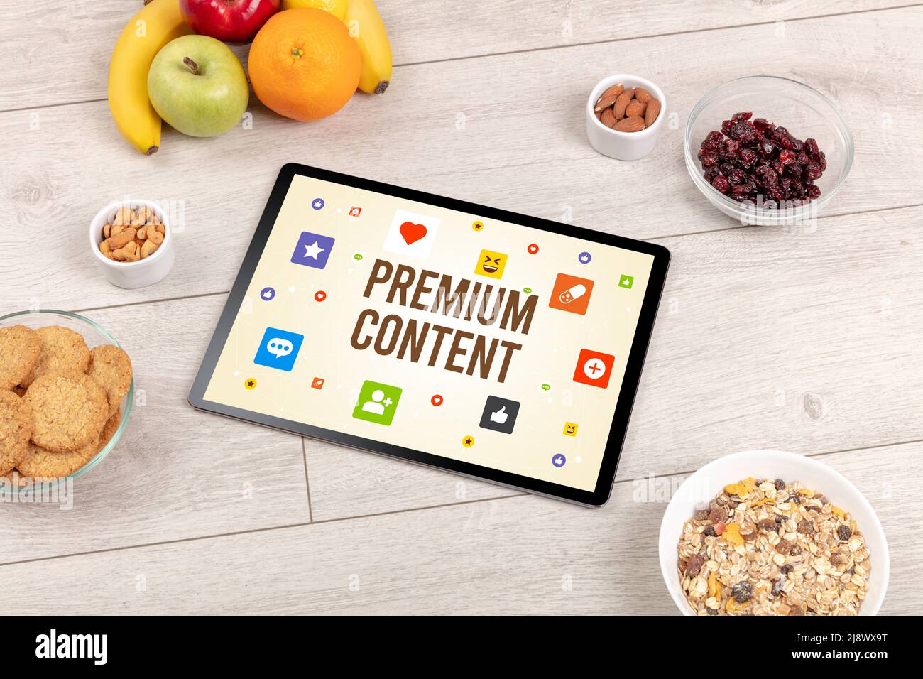 Healthy Tablet Pc compostion, social networking concept Stock Photo - Alamy