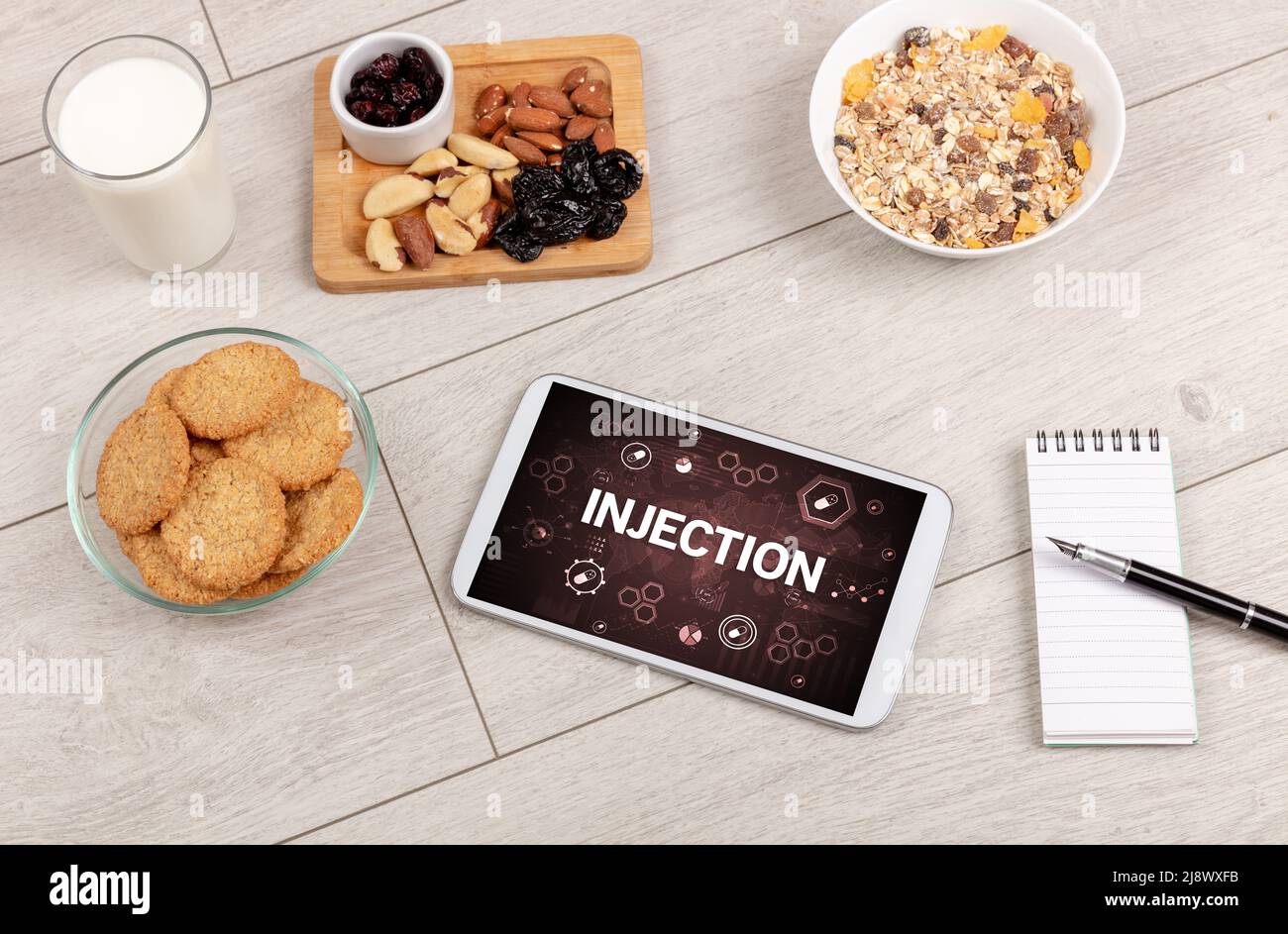 Healthy Tablet Pc compostion, immune system boost concept Stock Photo ...