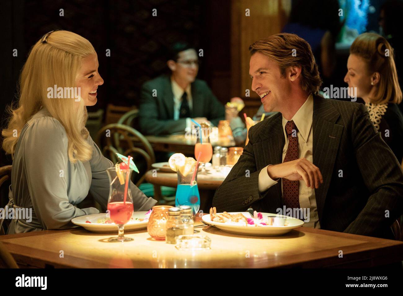 GASLIT, from left: Betty Gilpin as Mo Dean, Dan Stevens as John Dean ...