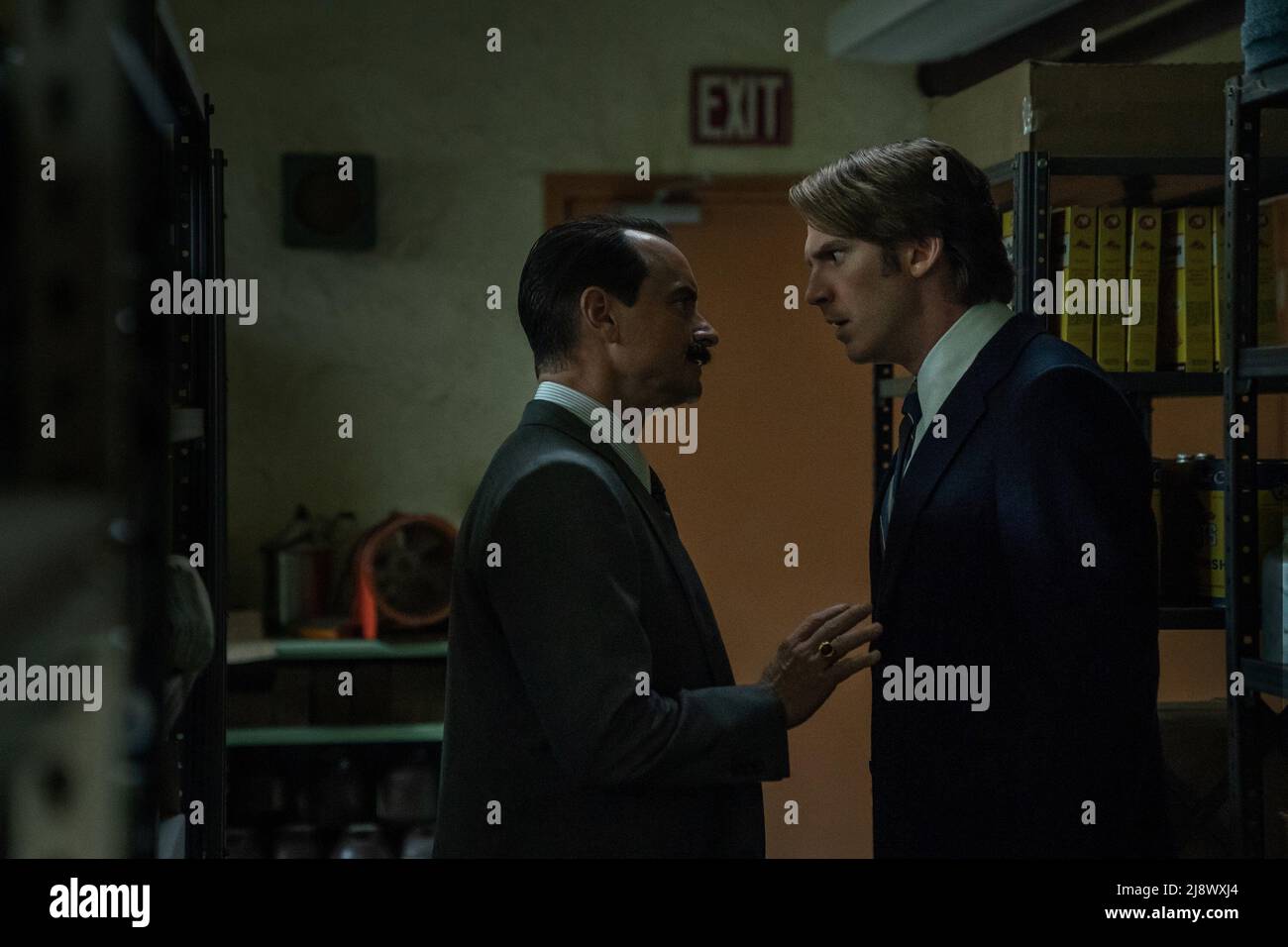 GASLIT, from left: Shea Whigham as G. Gordon Liddy, Dan Stevens as John ...