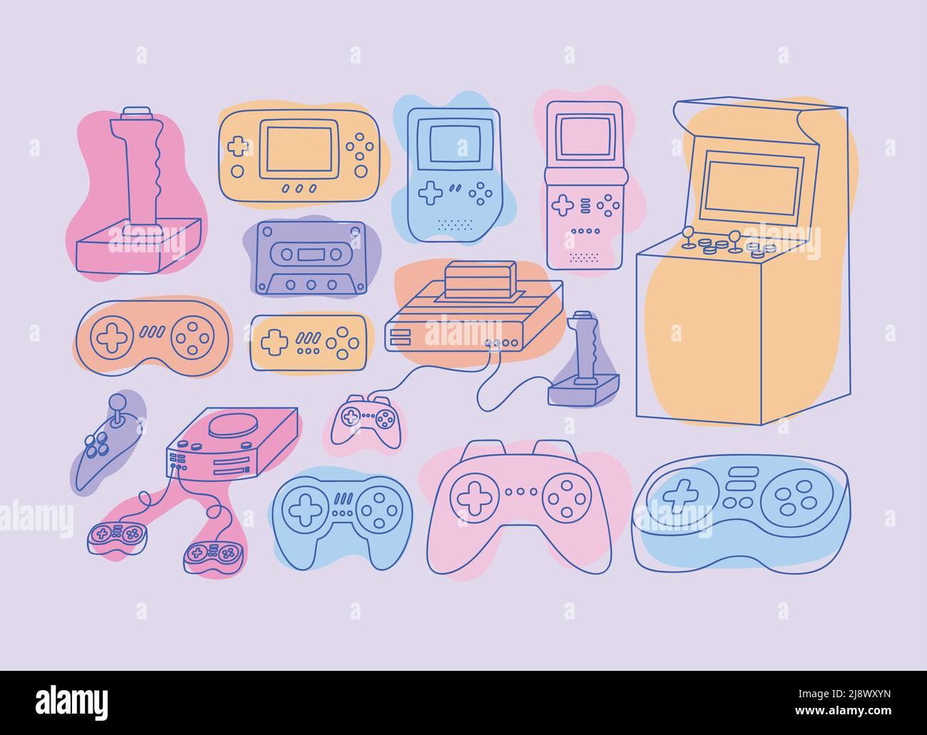 video games items Stock Vector Image & Art - Alamy