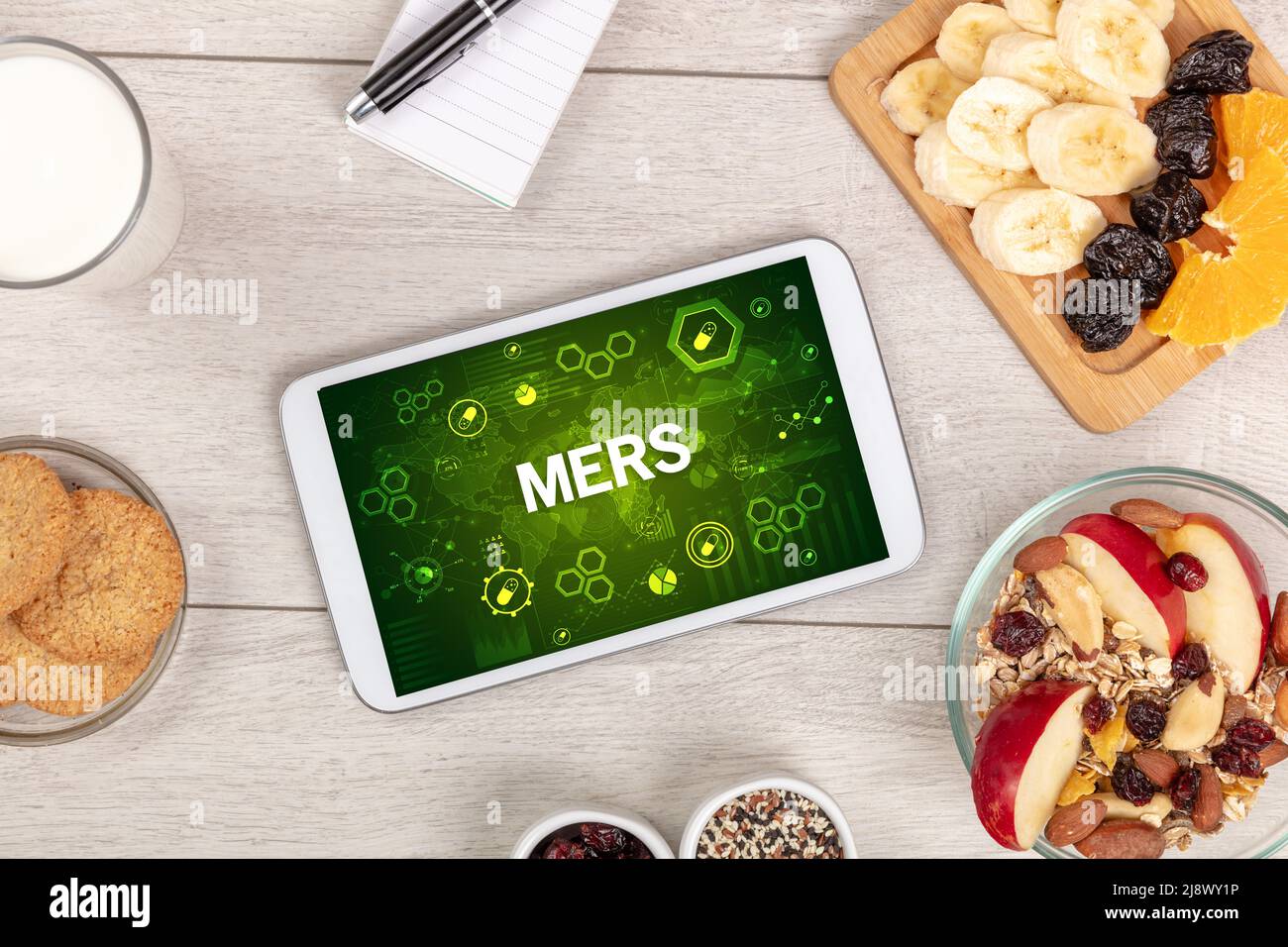 Healthy Tablet Pc compostion, immune system boost concept Stock Photo ...