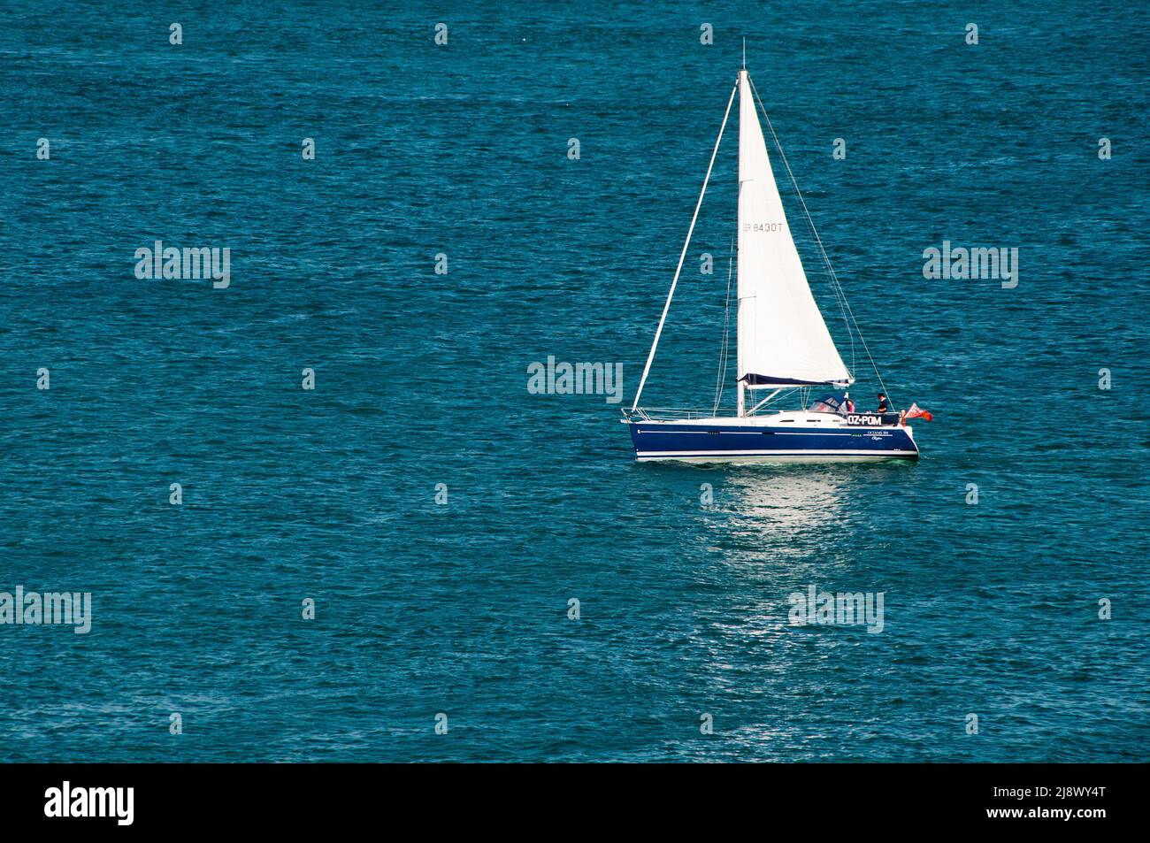 Yacht sailing off Saint Peter Port, Guernsey Stock Photo - Alamy