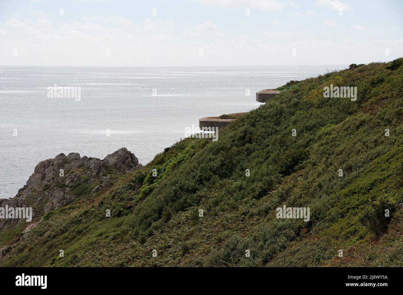 German WW2 military fortification near St. Martin - Guernsey Stock ...