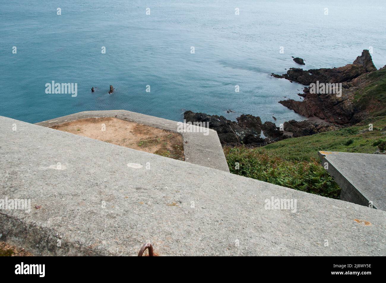 German WW2 military fortification near St. Martin - Guernsey Stock ...